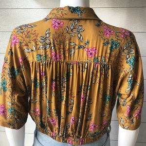 Tops | Mustard Floral Top | Poshmark